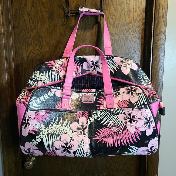 Roxy | Bags | Vintage Roxy Large Roller Soft Side Bag Suitcase Vibrant ...